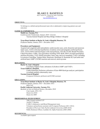 Blake Banfield resume | PDF