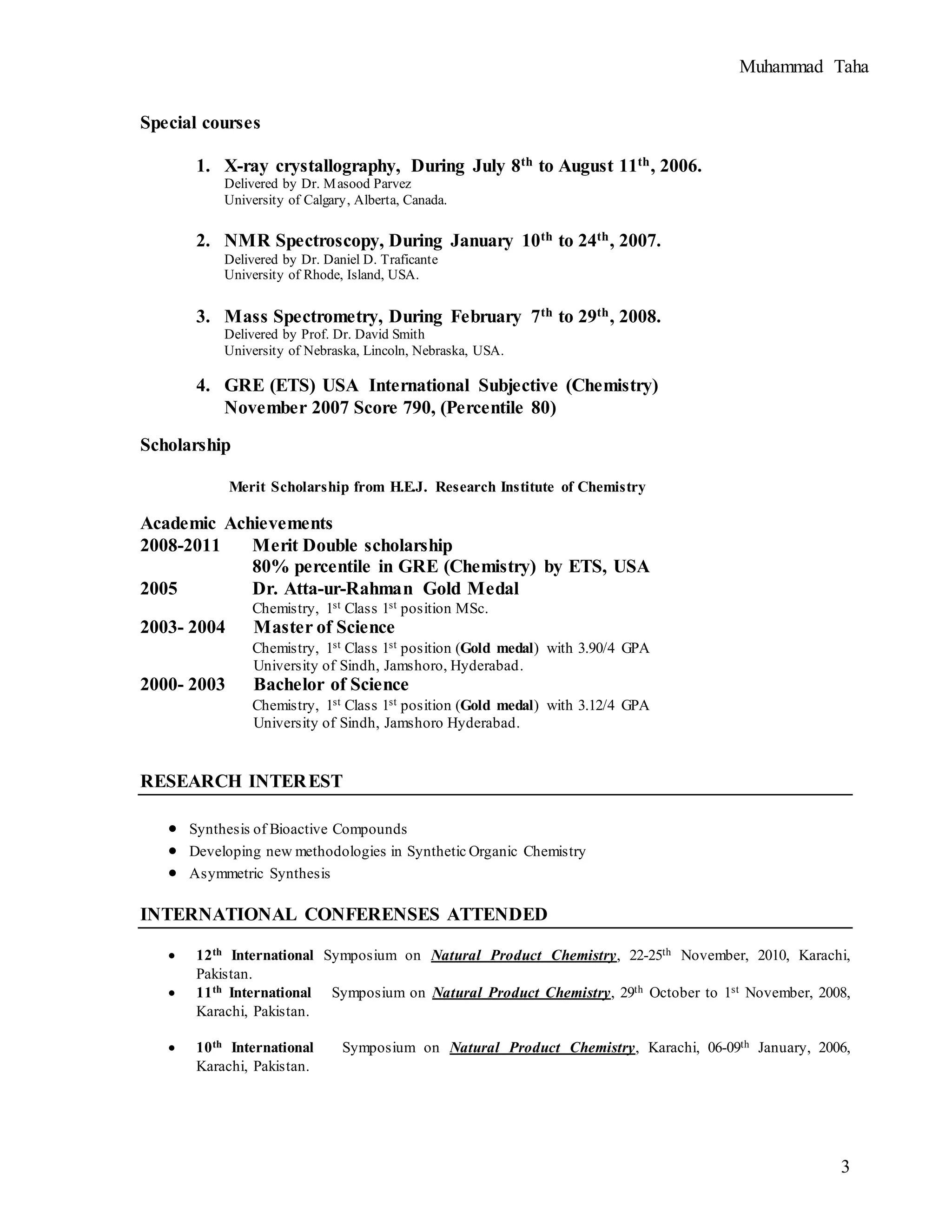 Muhammad Taha cv | PDF