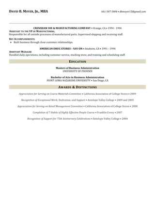 Moyer Resume | DOC