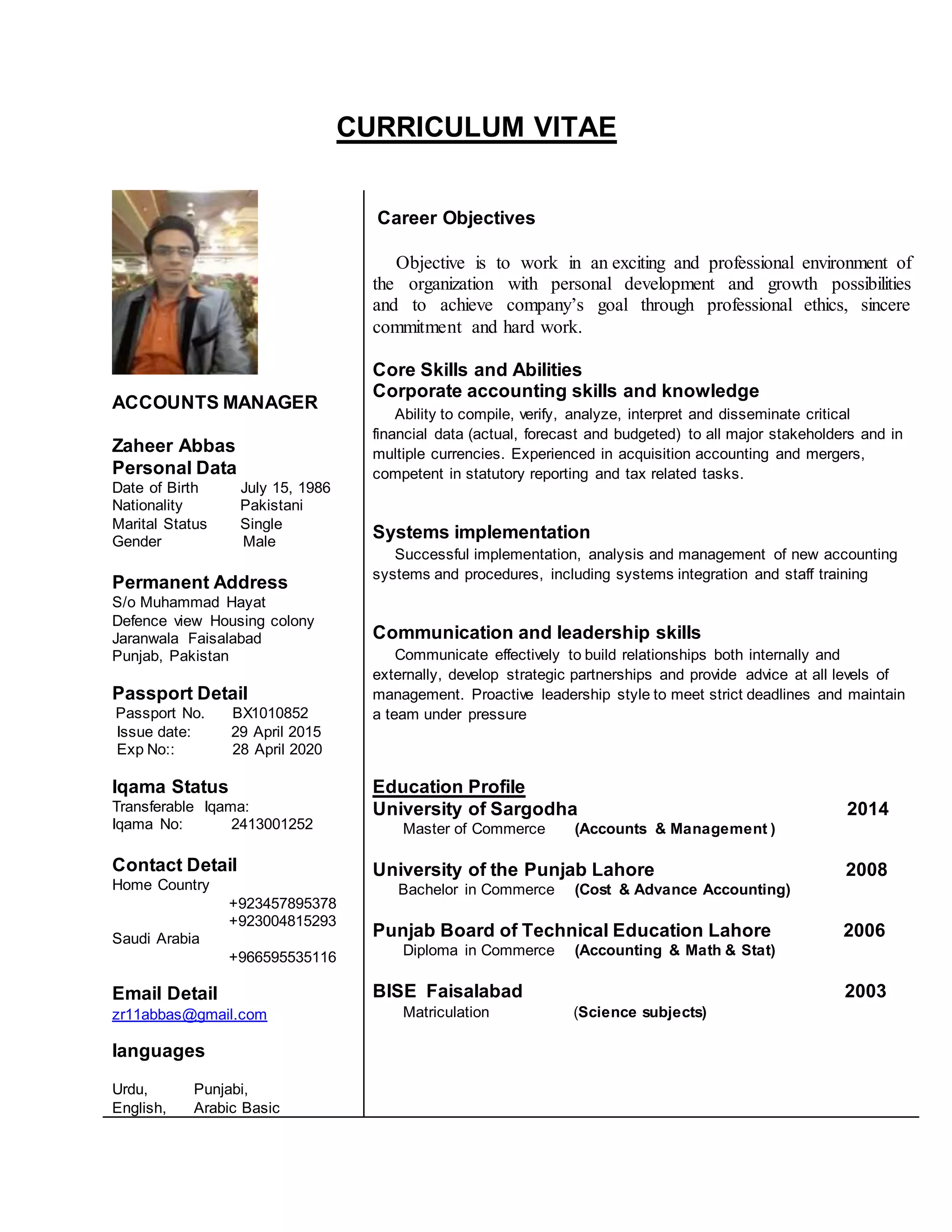 CURRICULUM VITAE Z | PDF