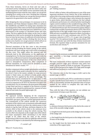 A Review Design of Effective Braking and Efficient Transmission System | PDF