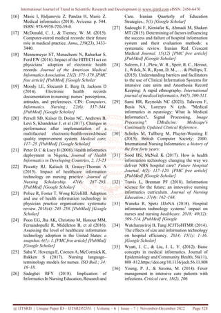 Availability and Utilization of Health Informatics System among Health ...