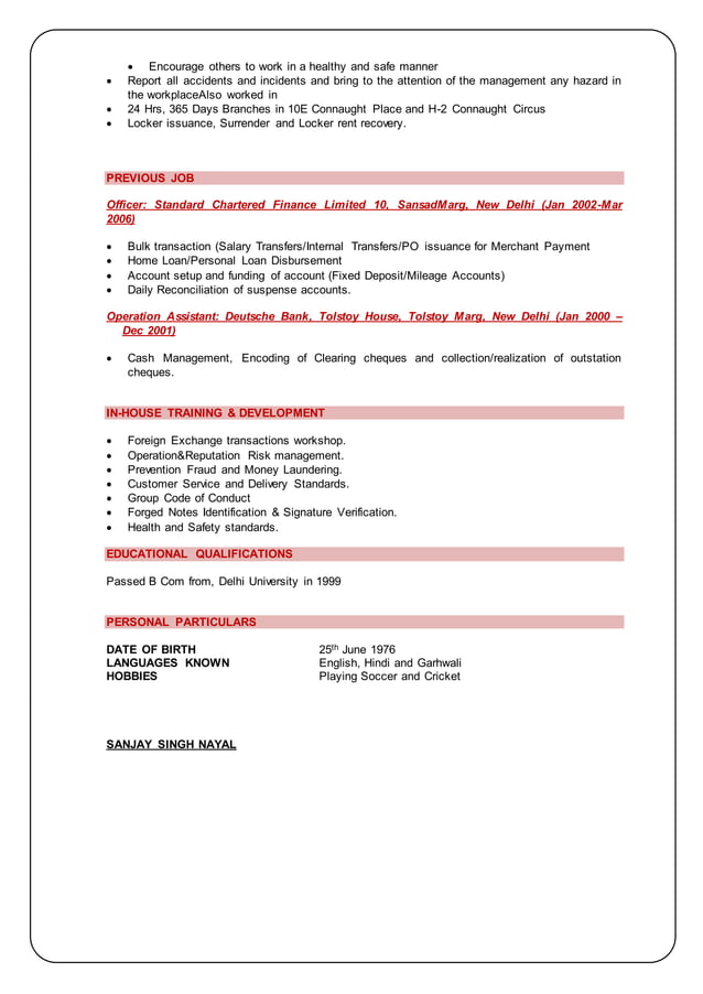 Sanjay Singh Nayal-CV | PDF