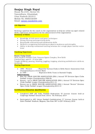 Sanjay Singh Nayal-CV | PDF