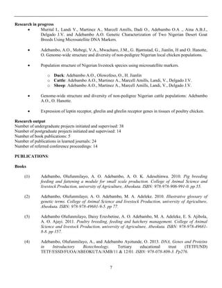 Adebambo cv | PDF