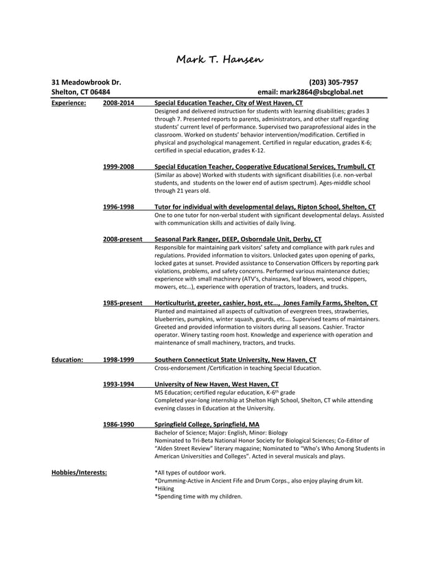resume 2015 | PDF