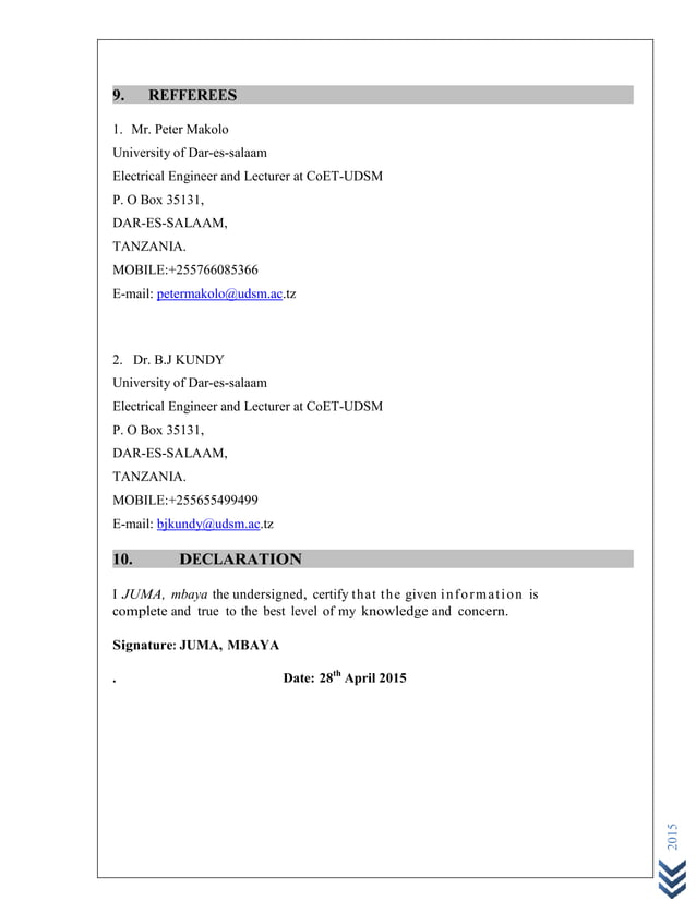 JUMA, mbaya CV - new | PDF