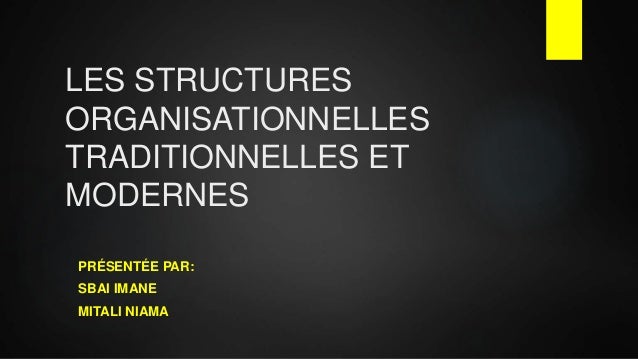les structures organisationnelles pdf
