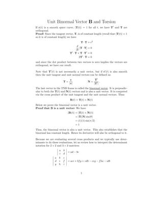 torsionbinormalnotes | PDF