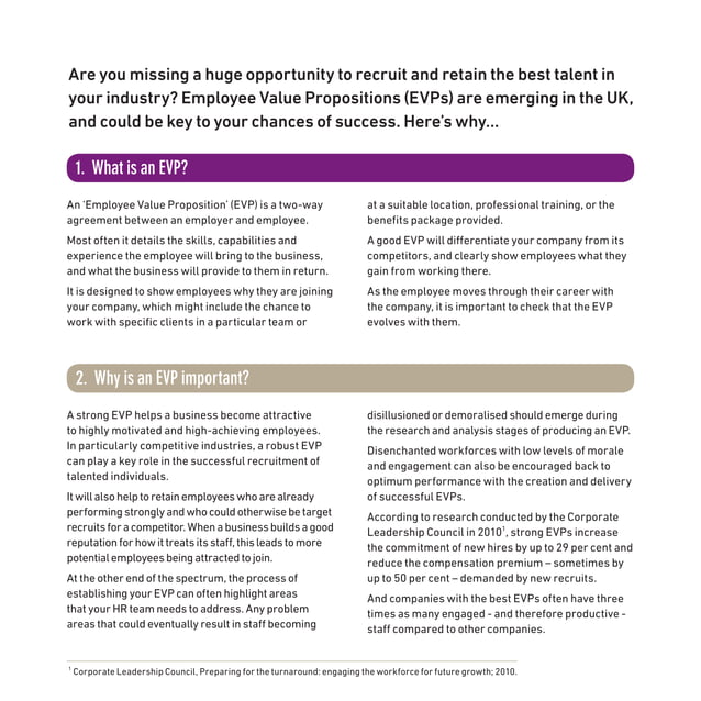 32960 Employee value propositions flyer | PDF