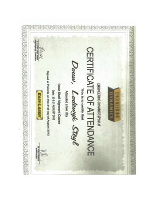 Basic Shaft Alignment Certificate | PDF