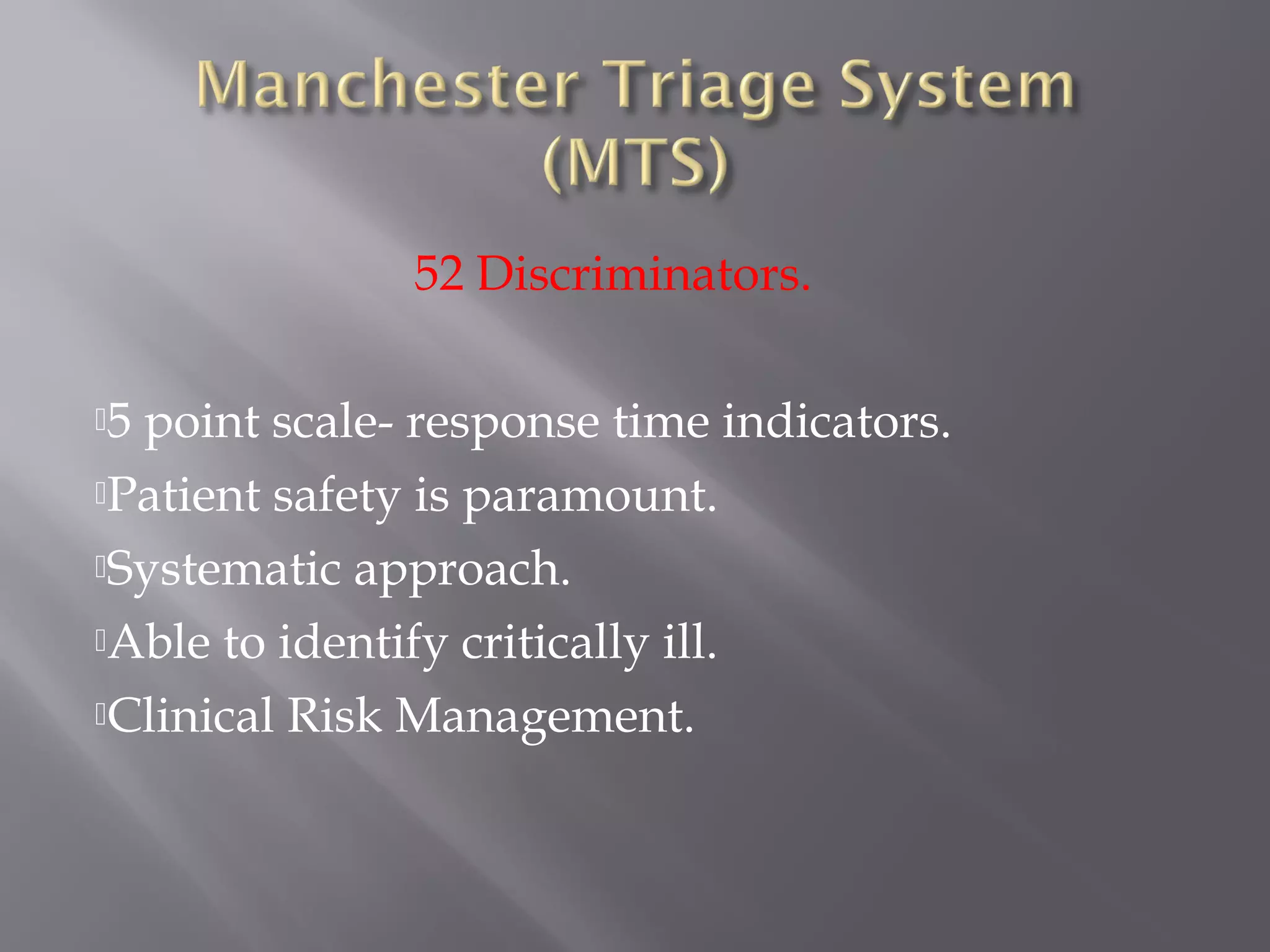 Benefits & Barriers to Clinical Secondary Triage | PPT