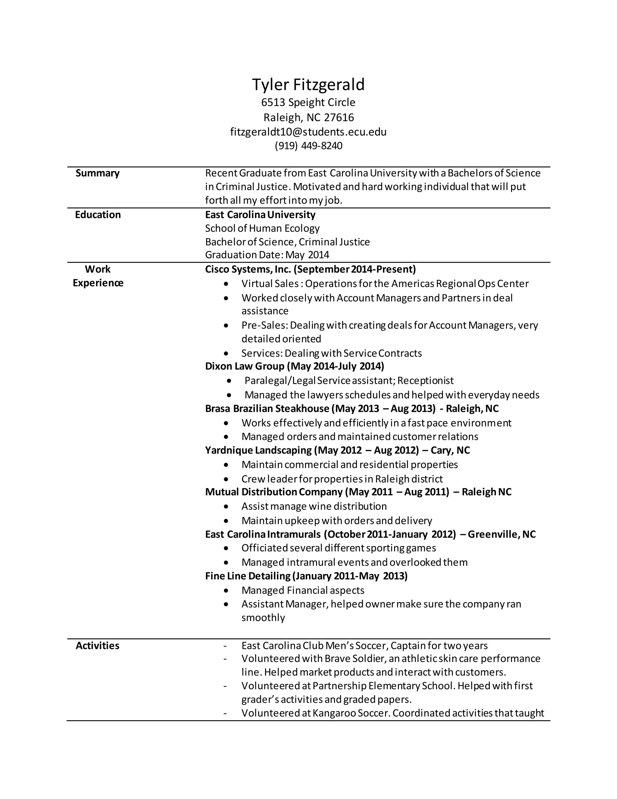 Tyler Fitz Resume-1 | DOCX