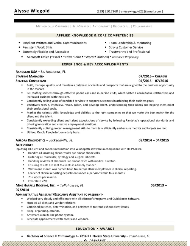 Alysse Wiegold Resume (4) | DOC