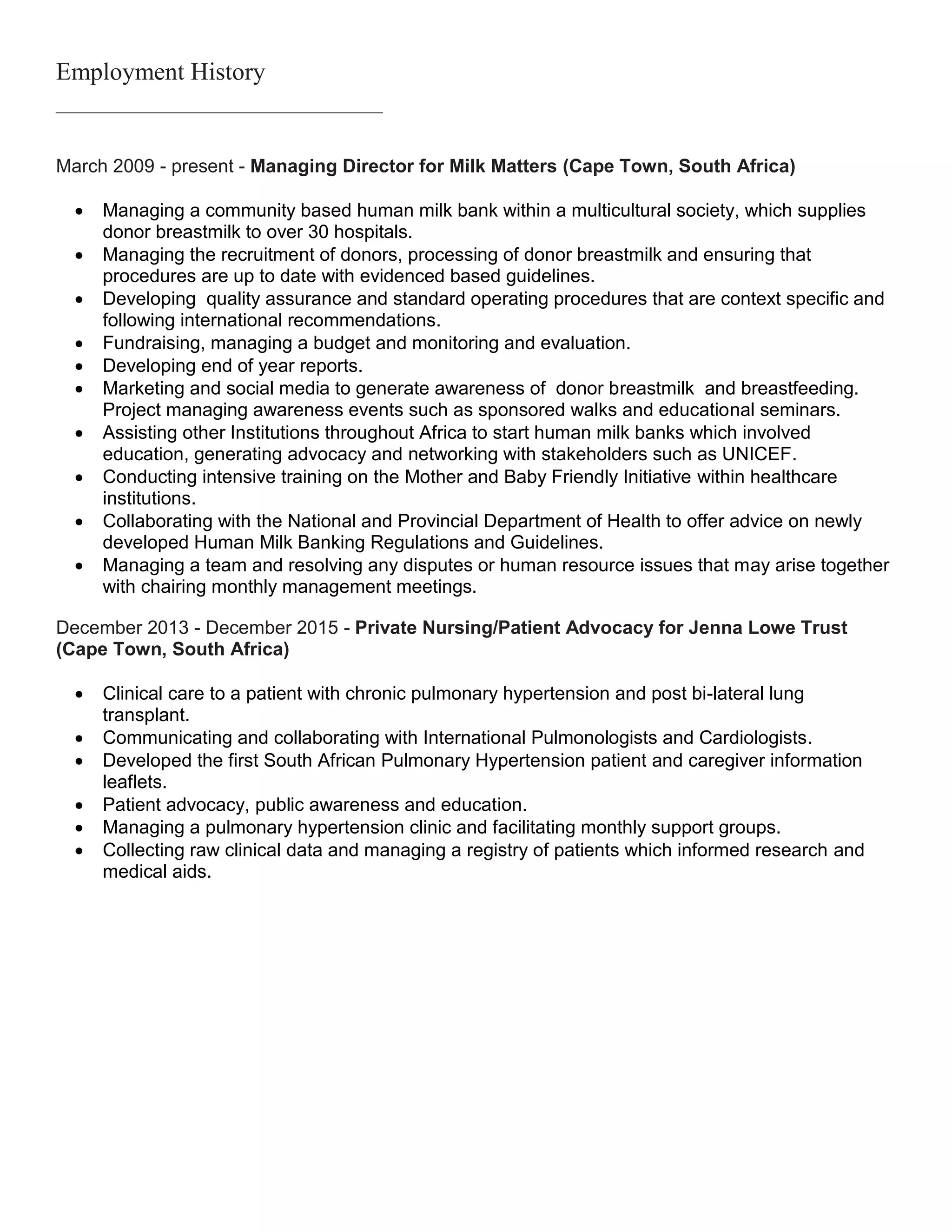 Elizabeth Brierley CV | PDF