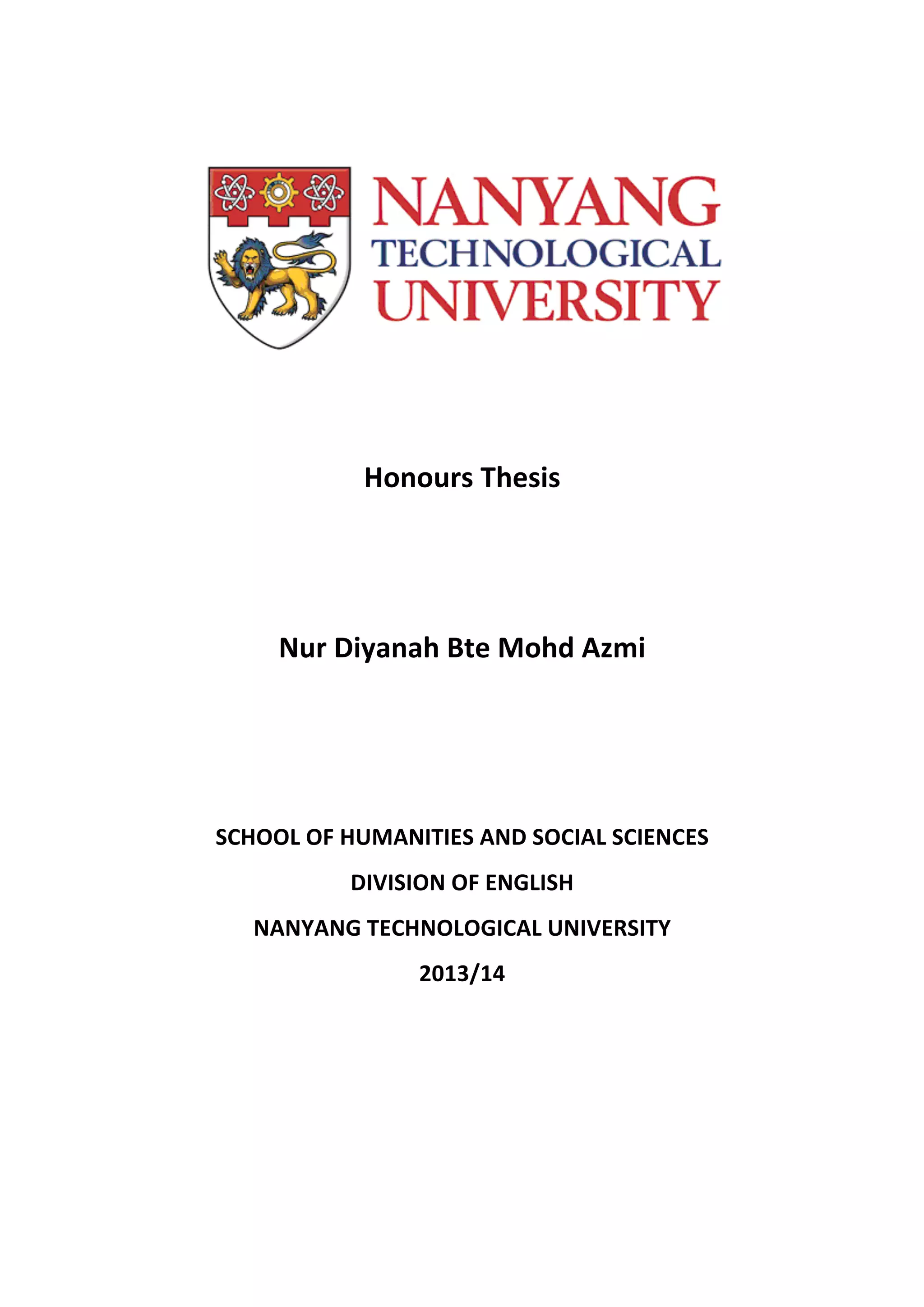 Honours Thesis | PDF