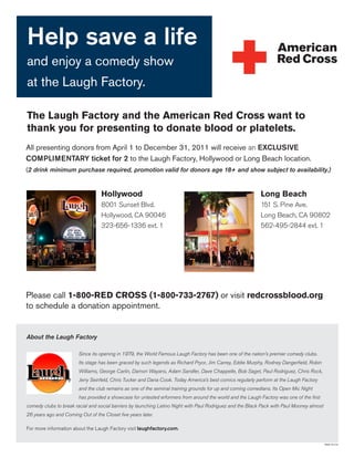 Laugh Factory Hollywood small flyer | PDF