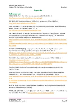 Norwich City FC IMC Plan EDIT | PDF