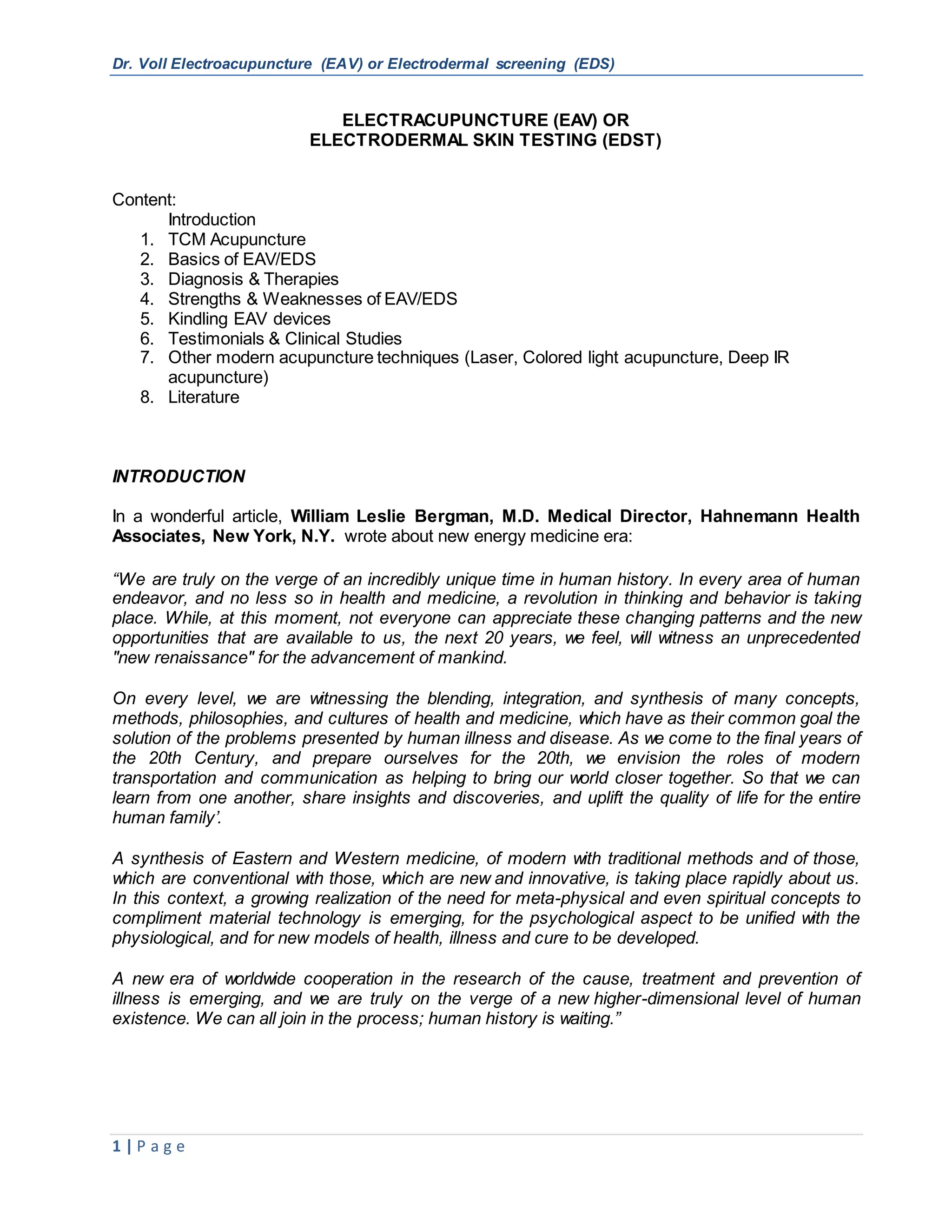 EAV ElectracupunctureOverview_080914 | DOCX