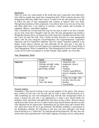 Time Management Report | DOCX
