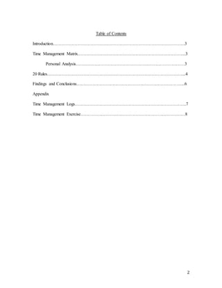 Time Management Report | PDF