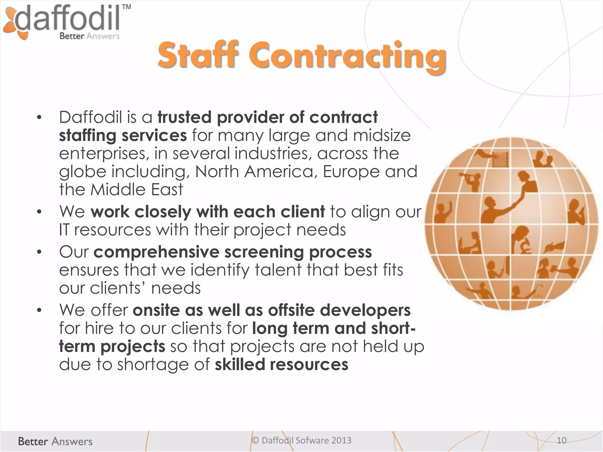 Daffodil Software - Corporate Resume | PPT