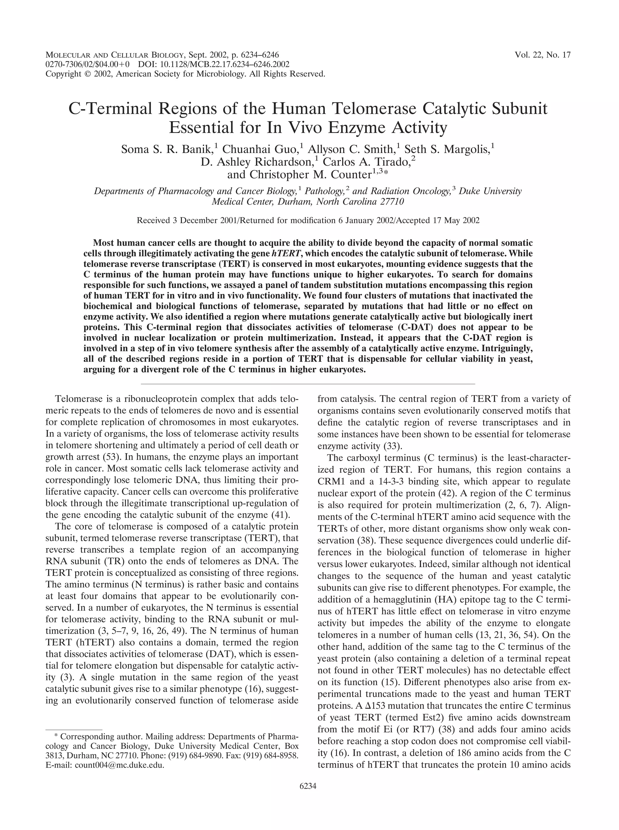 C-Terminal Regions | PDF