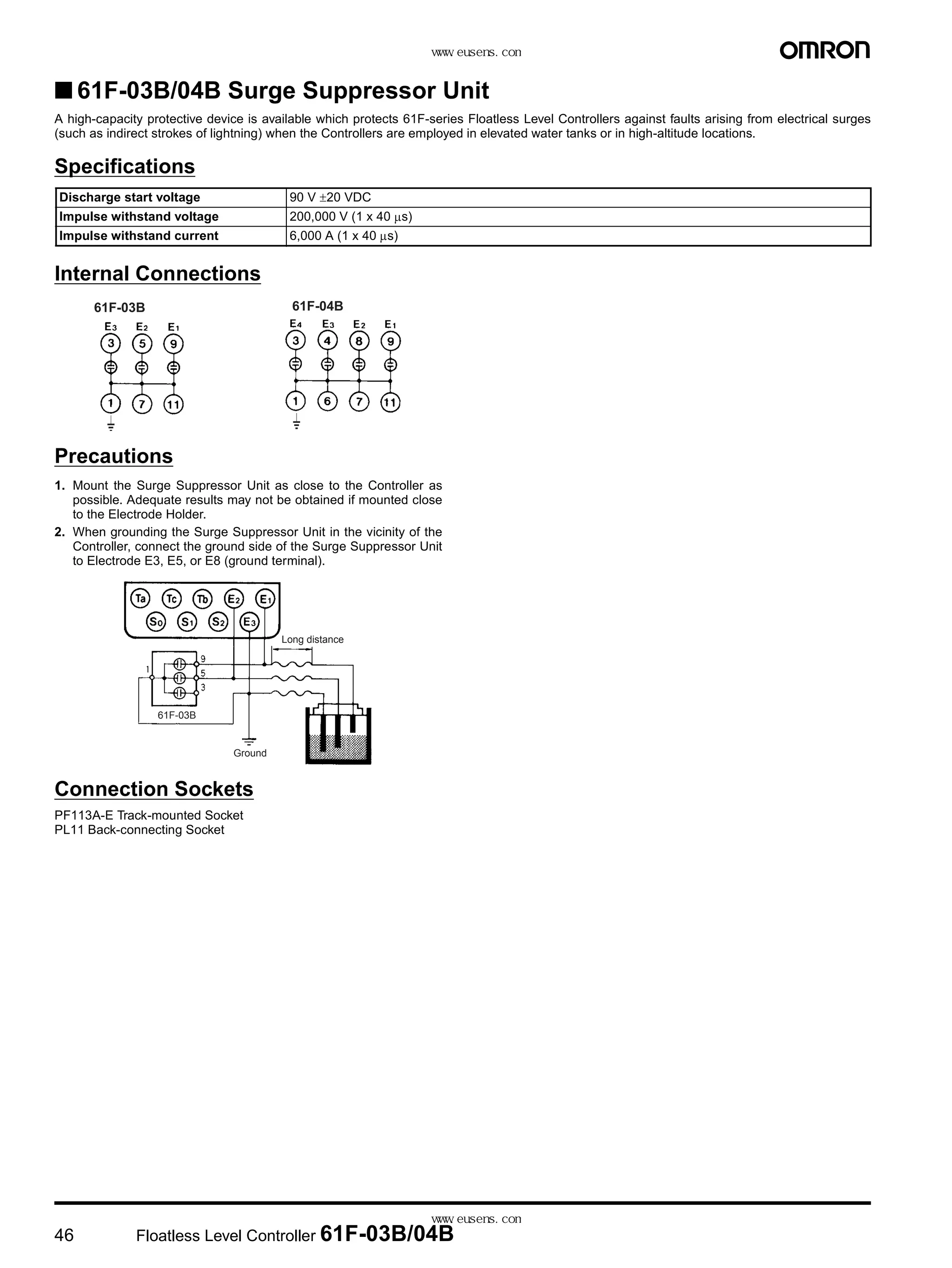 61F Floatless Level Controller Datasheet | PDF