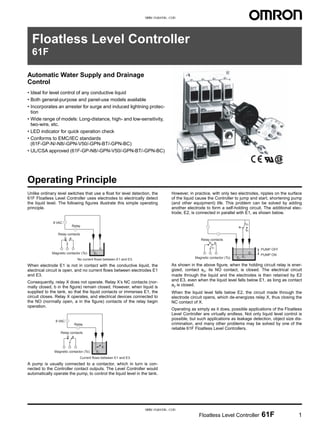 61F Floatless Level Controller Datasheet | PDF