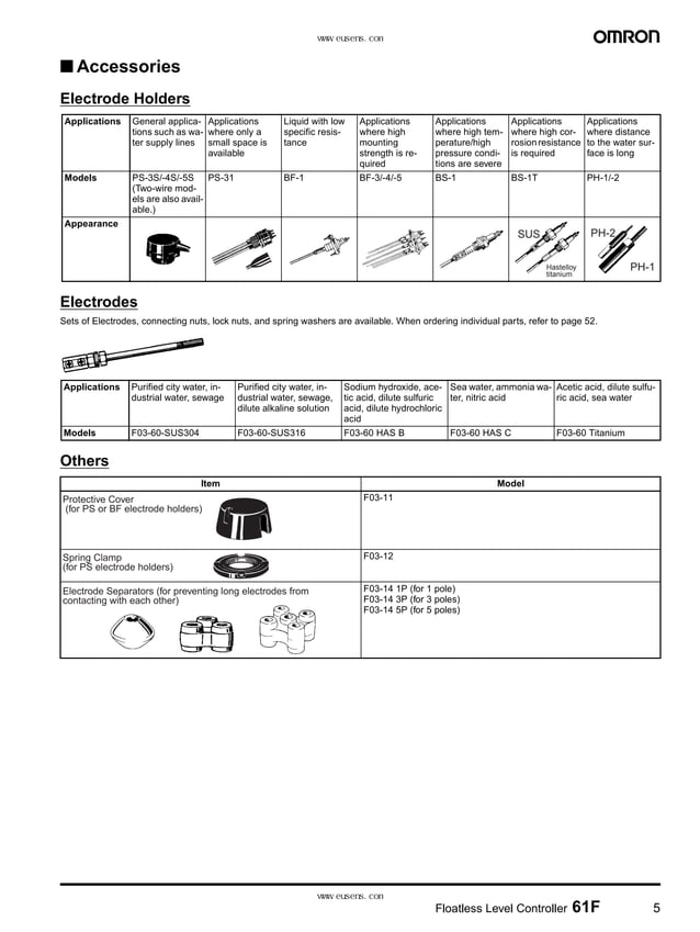 61F Floatless Level Controller Datasheet | PDF