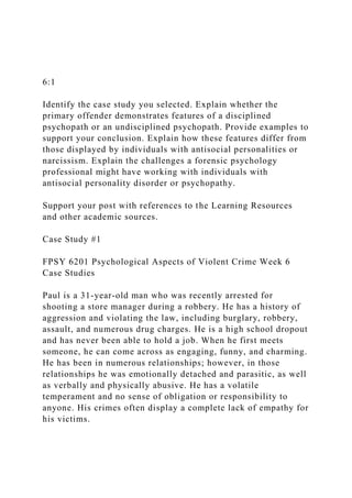 61Identify the case study you selected. Explain whether the.docx