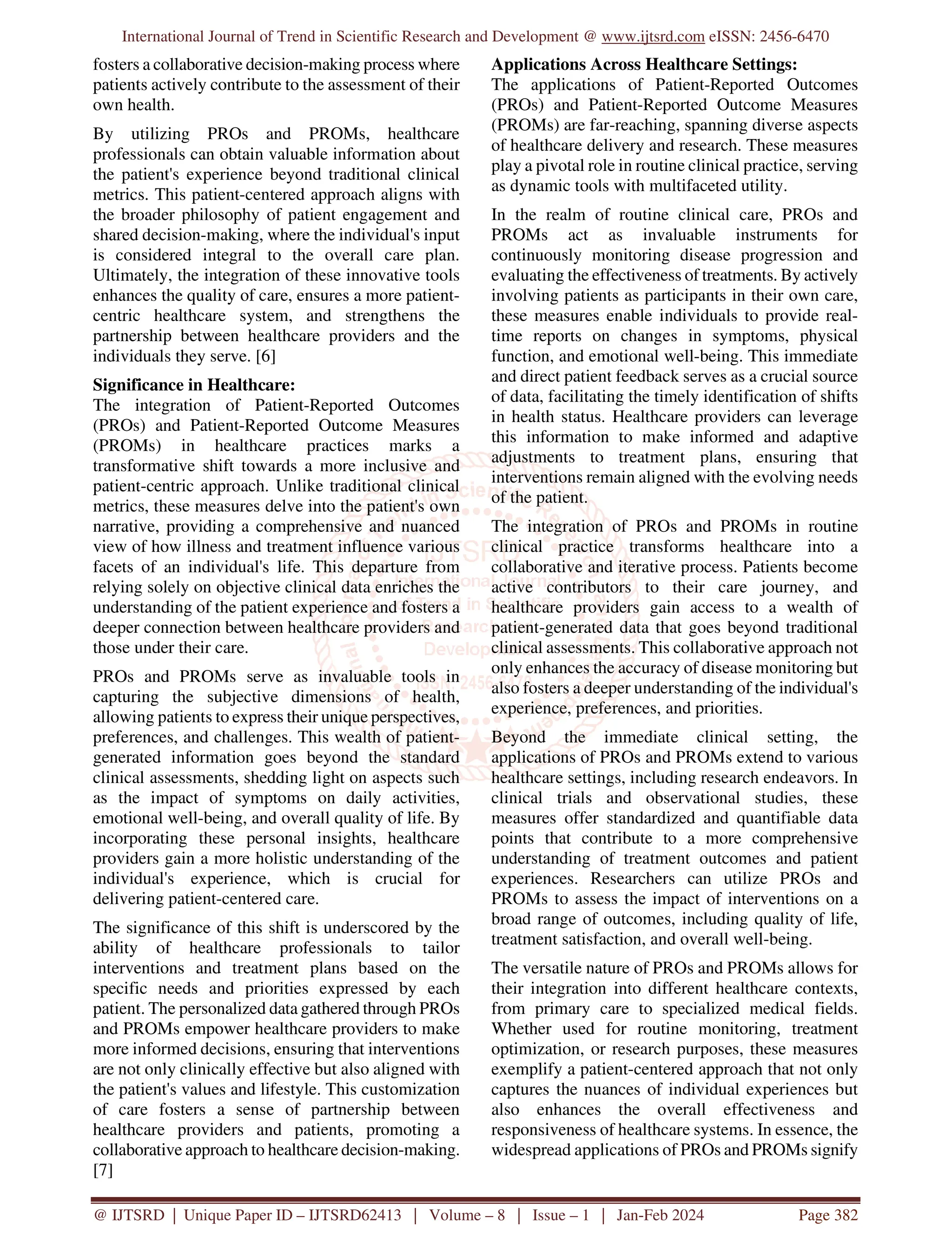 PROs and PROMs Understanding Patient Reported Outcome Measures | PDF