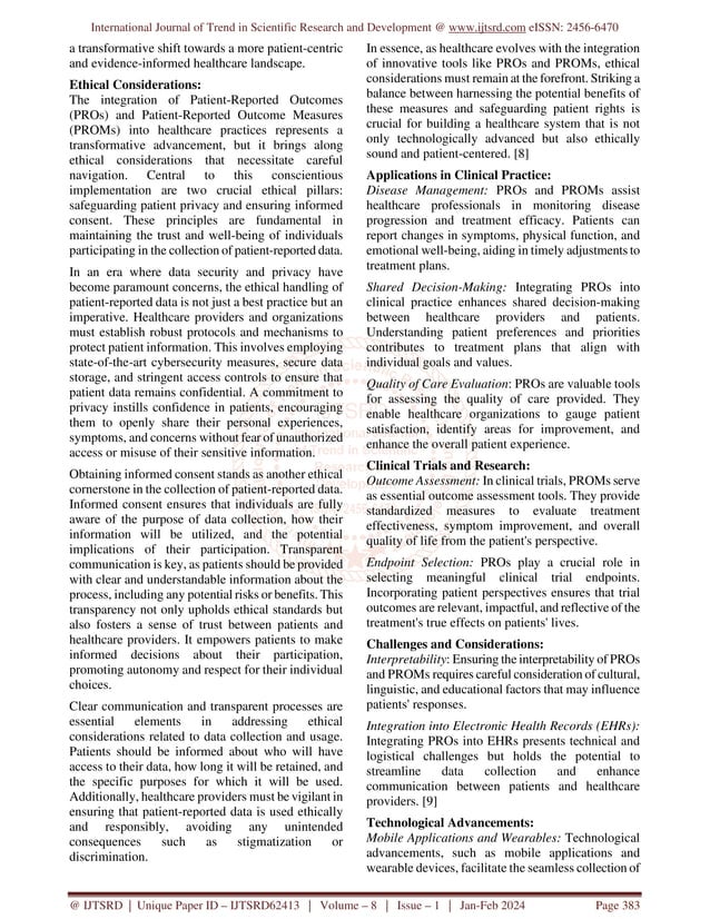 PROs and PROMs Understanding Patient Reported Outcome Measures | PDF