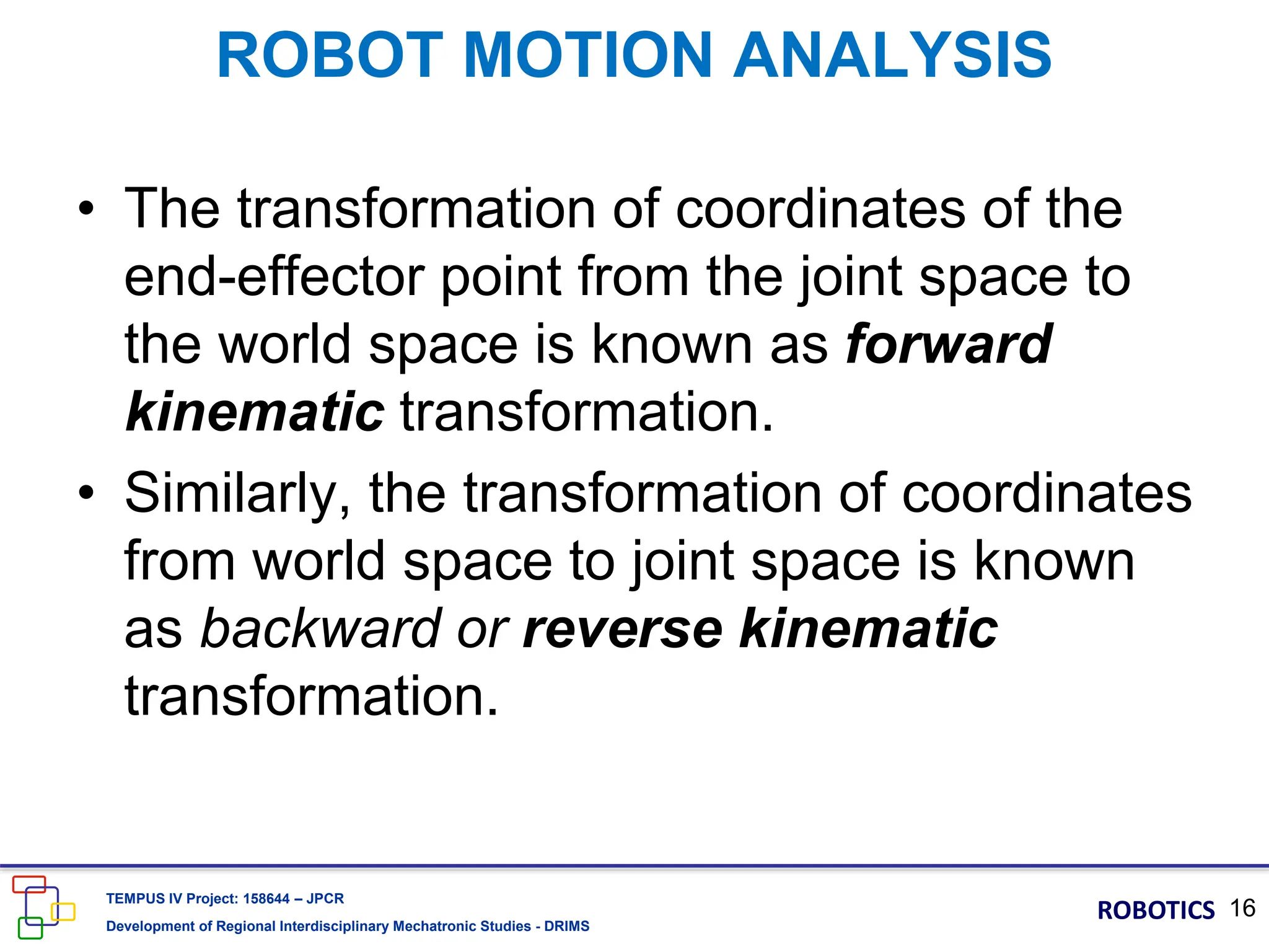 Robot Control types and applications 2024 | PPT