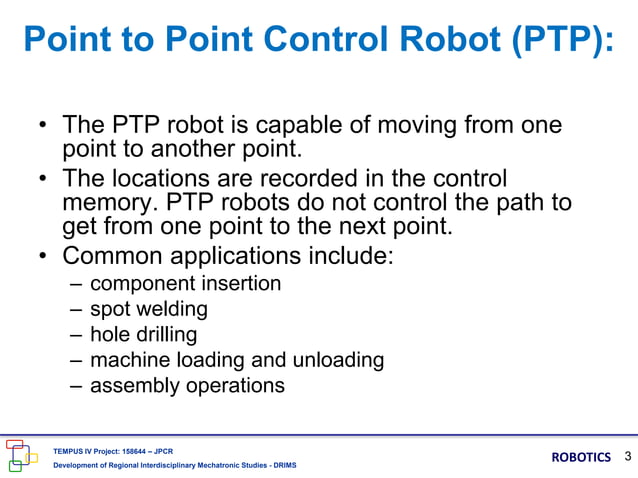 Robot Control types and applications 2024 | PPT
