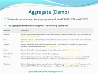 6.1\9 SSIS 2008R2_Training - DataFlow Transformations | PPT