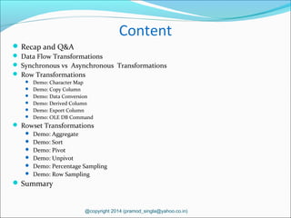6.1\9 SSIS 2008R2_Training - DataFlow Transformations | PPT