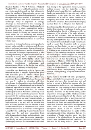 The Role of Strategic Leadership in Building Organizational Competitiveness | PDF