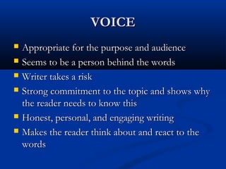 6 _1_writing_traits 6_la | PPT
