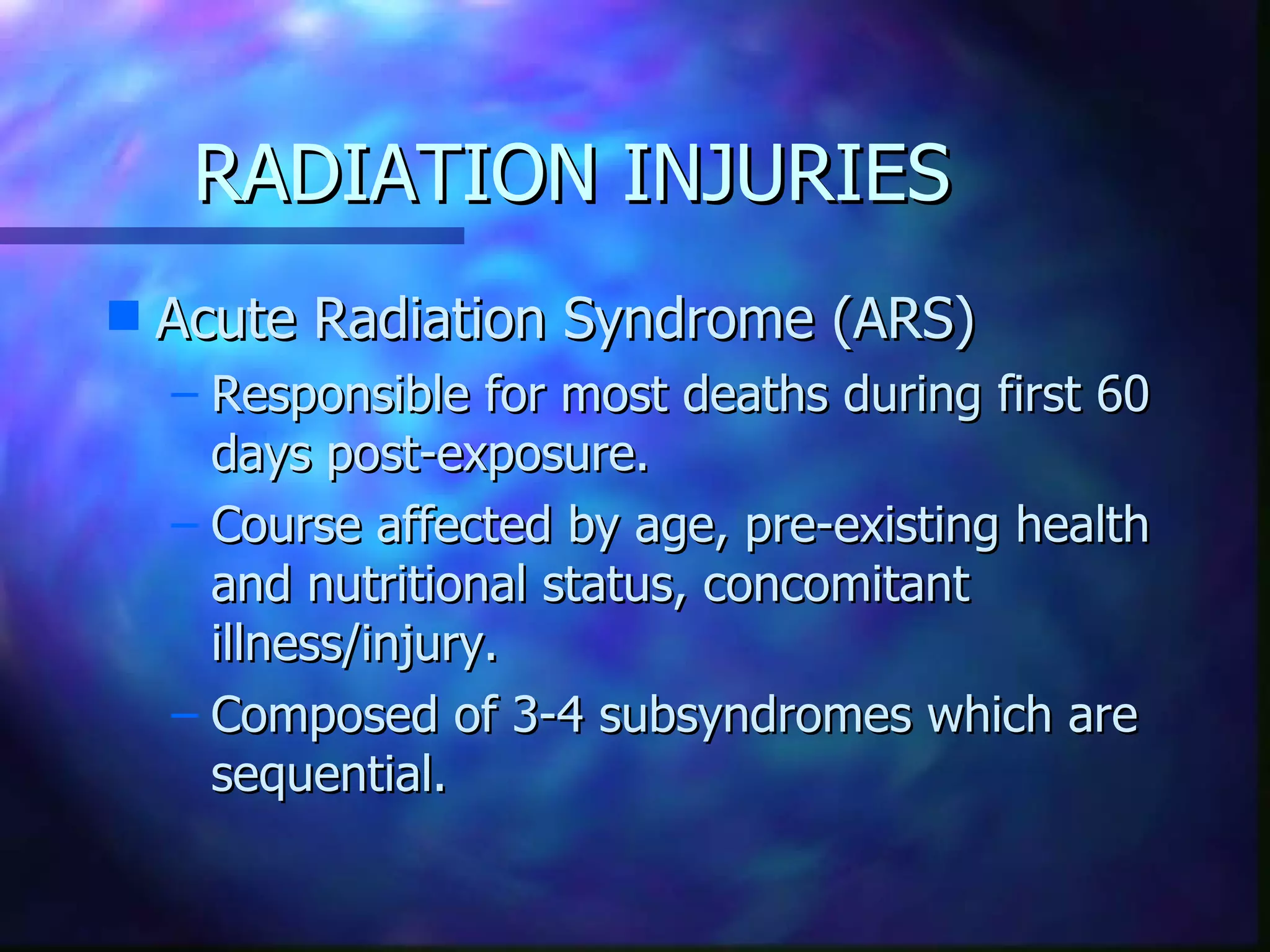 radiation injury | PPT