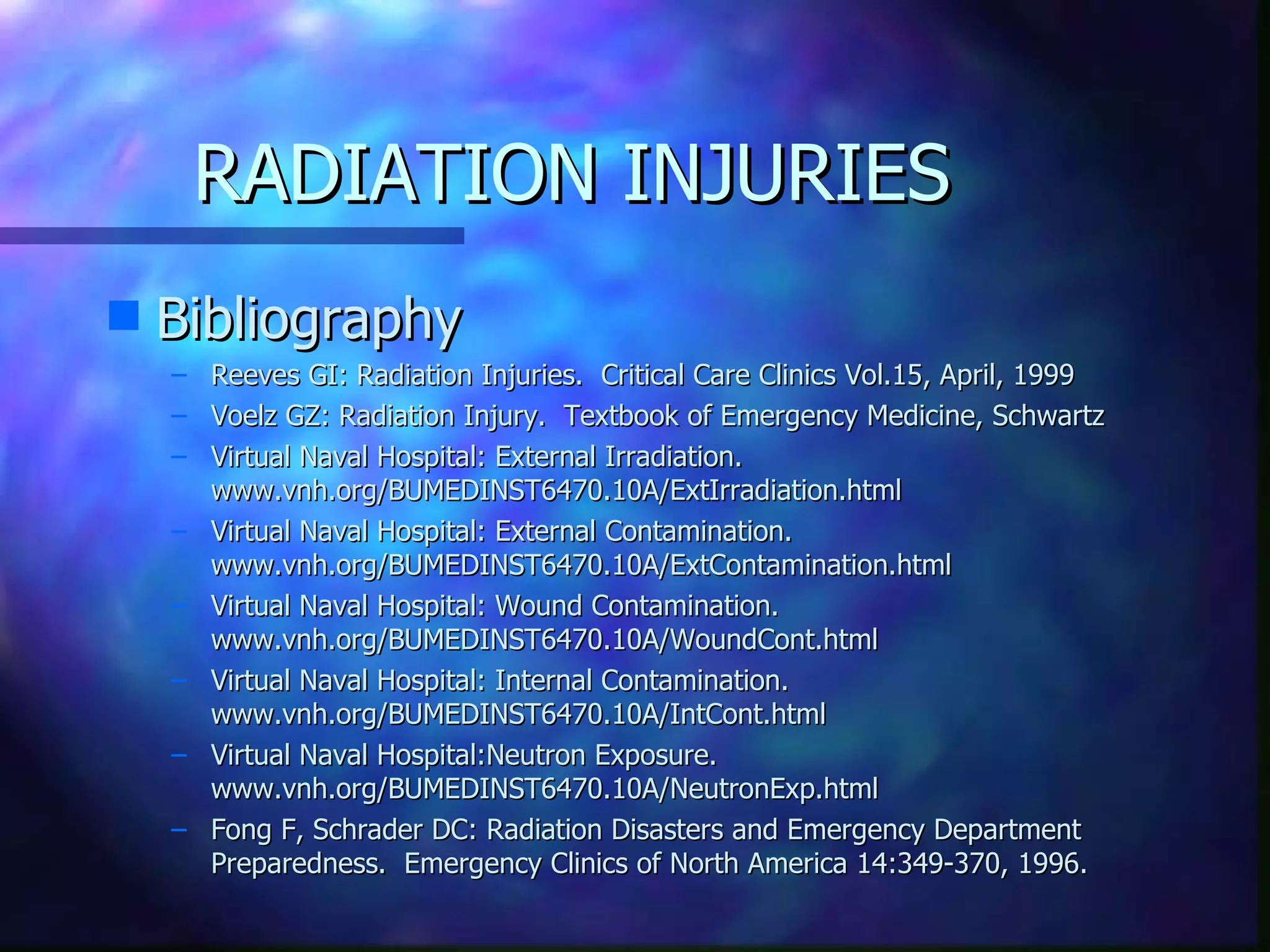 radiation injury | PPT