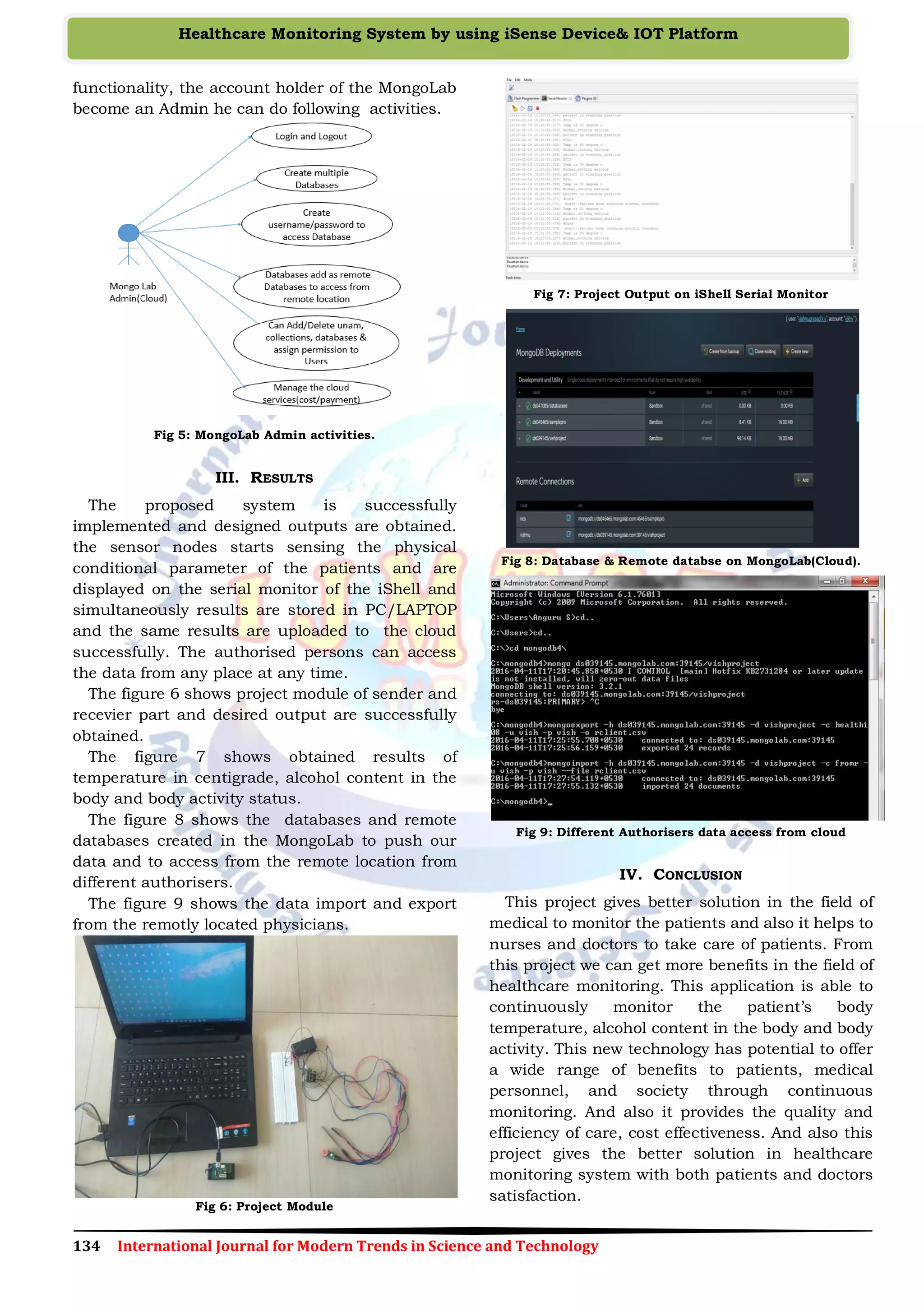 Healthcare Monitoring System by using iSense Device& IOT Platform | PDF | Cloud Computing | Internet