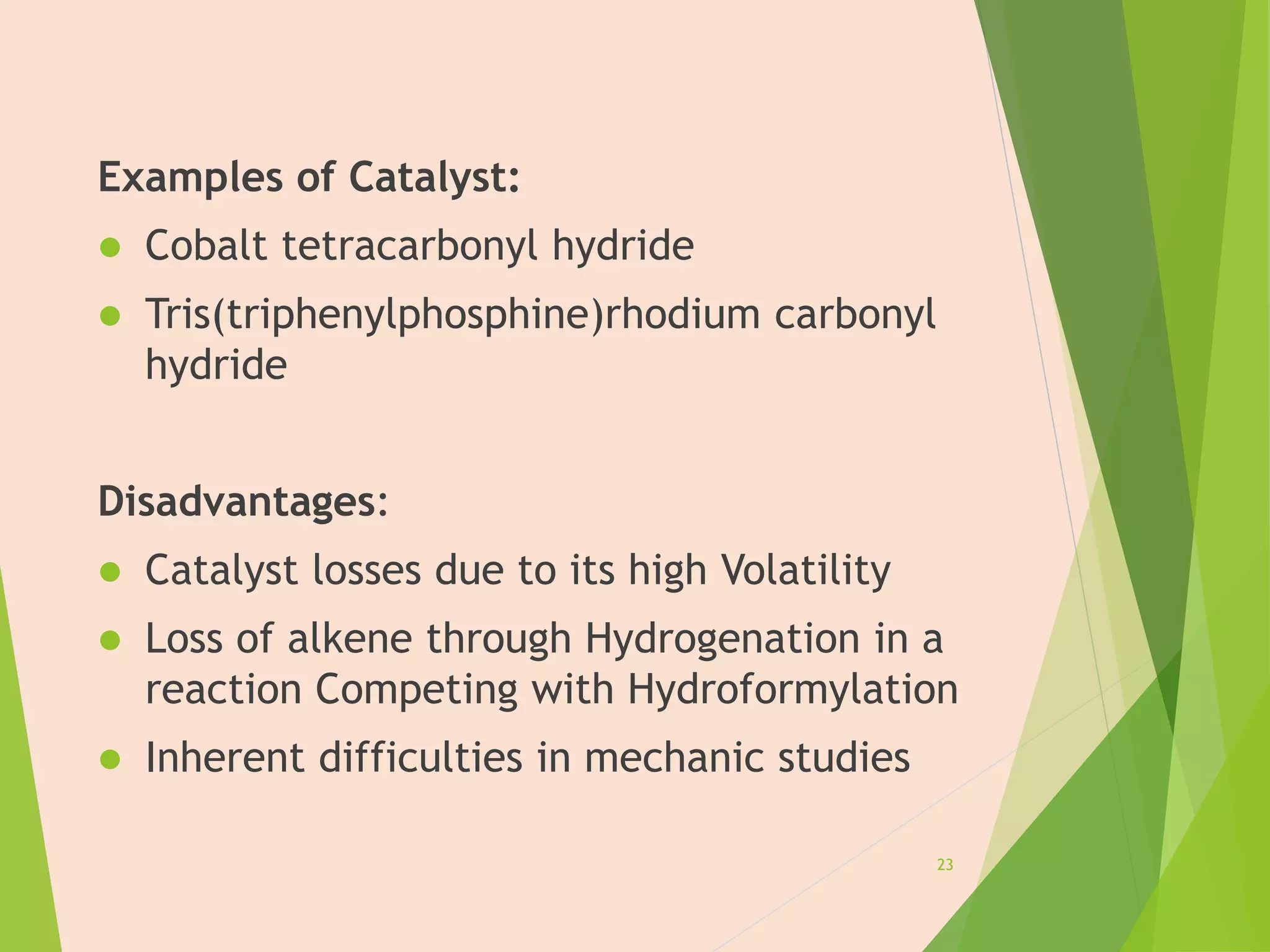 Homogeneous catalysis [ MPHARM, MSC, BPHARM, BSC] | PPTX
