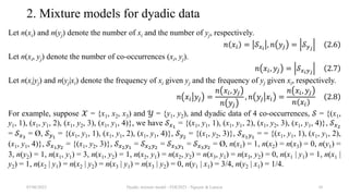 Learning dyadic data and predicting unaccomplished co-occurrent values by mixture model | PPT
