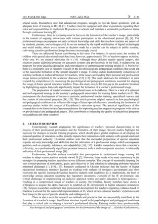 Psychological and pedagogical conditions for the formation of the image ...