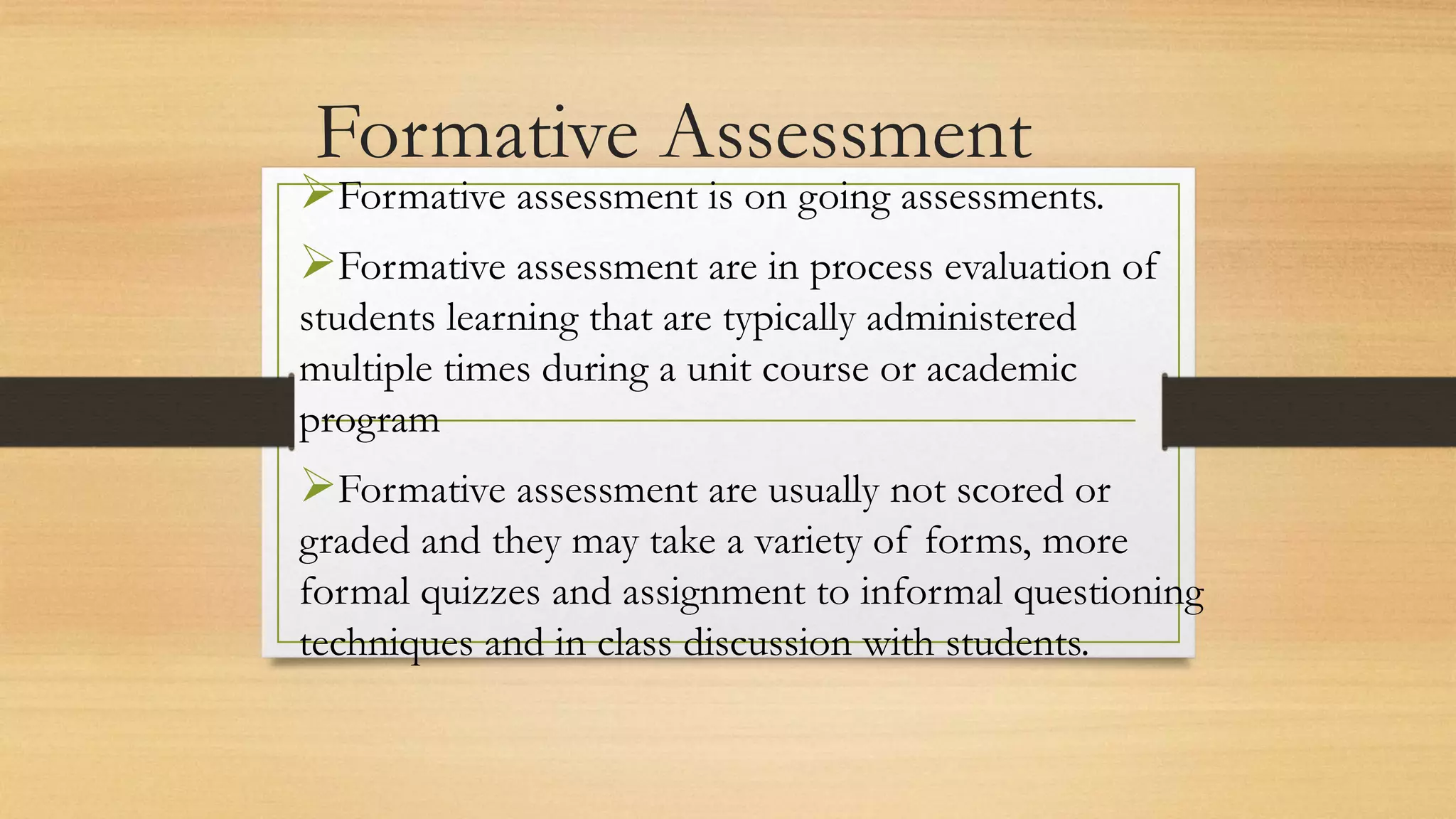 Formative and Summative Assessment | PPTX