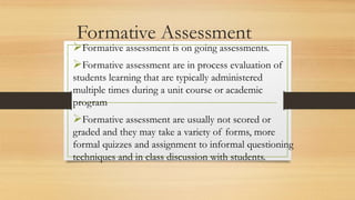 Formative and Summative Assessment | PPTX