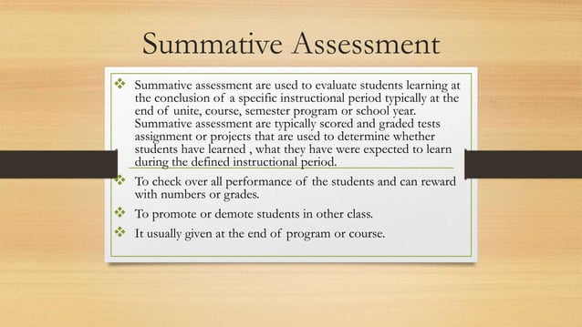 Formative and Summative Assessment | PPTX