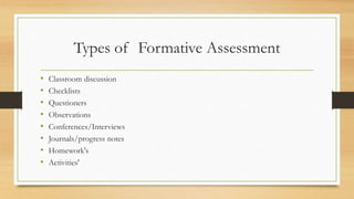 Formative and Summative Assessment | PPTX