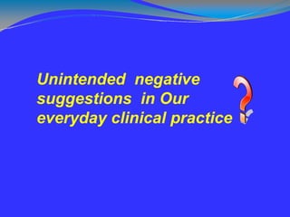 Nocebo in doctor patient communication Presentation | PPT